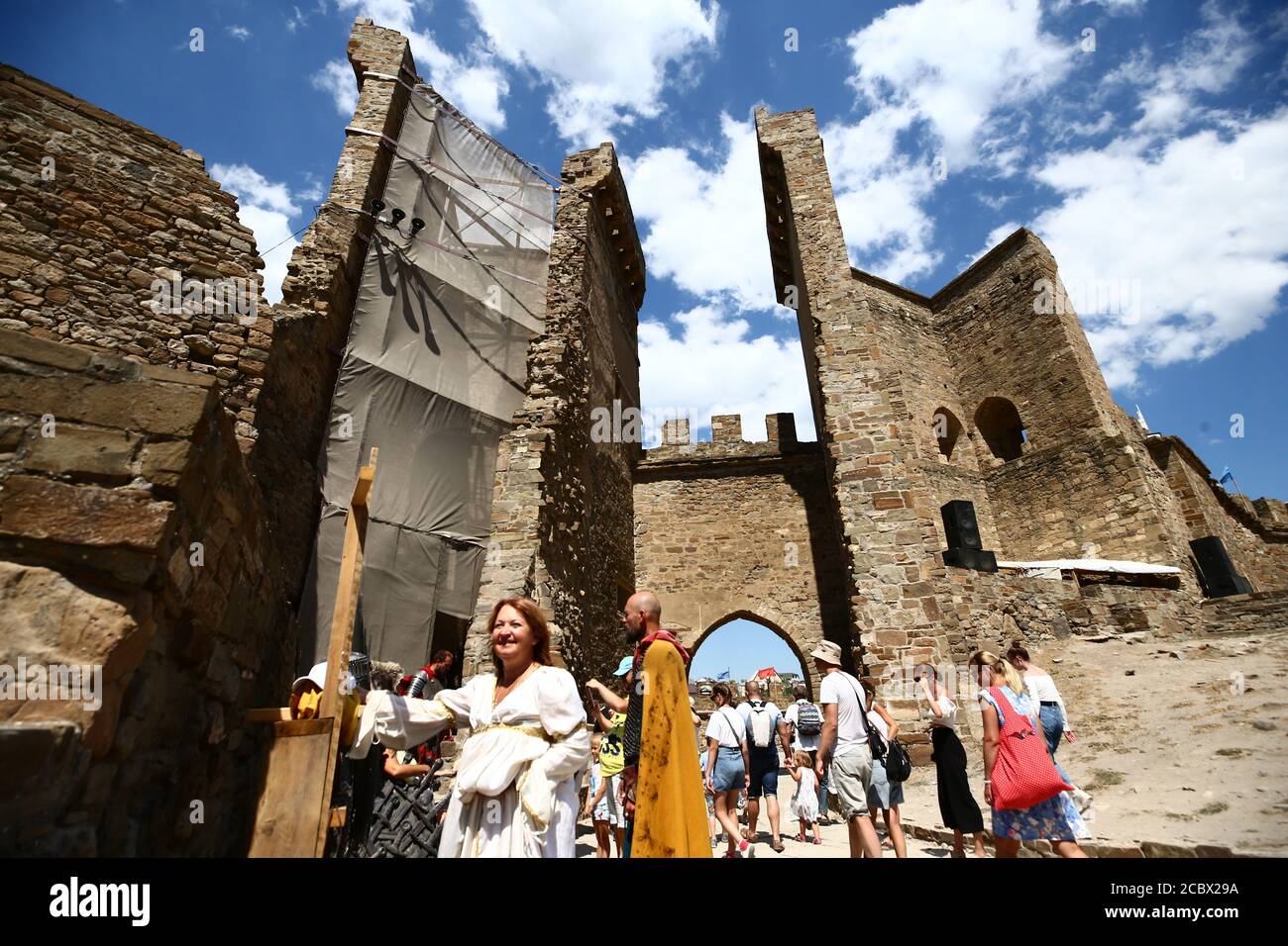 Crimea, Russia. 16th Aug, 2020. Guests arrive at Crimea's ancient ...
