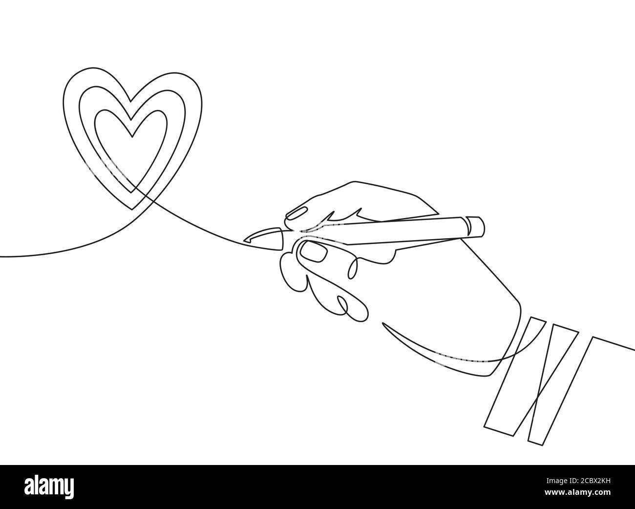 Love outline art Cut Out Stock Images & Pictures - Alamy