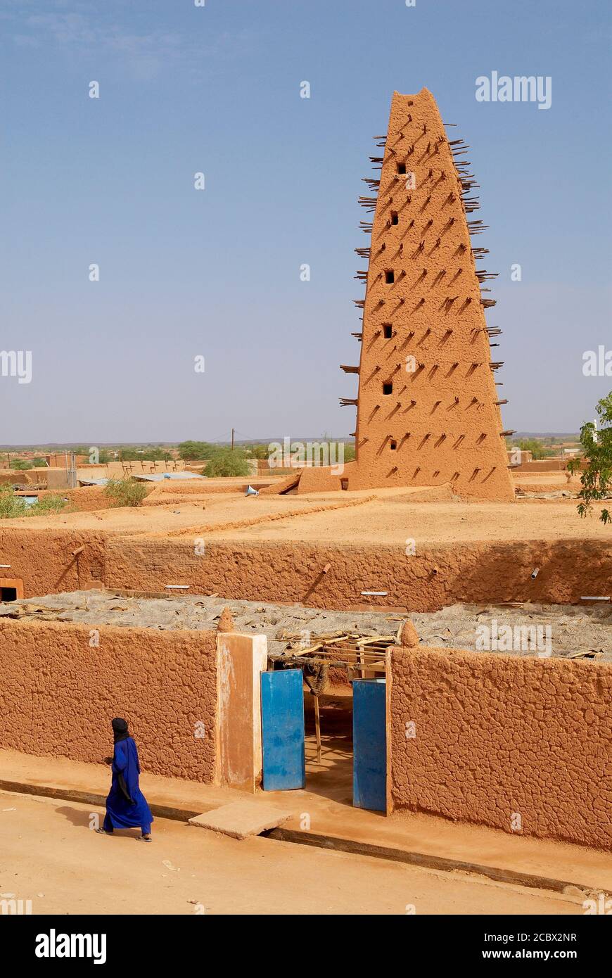 Niger. Agadez. Door of the desert. The Great Mosque build of mud, 16 ...