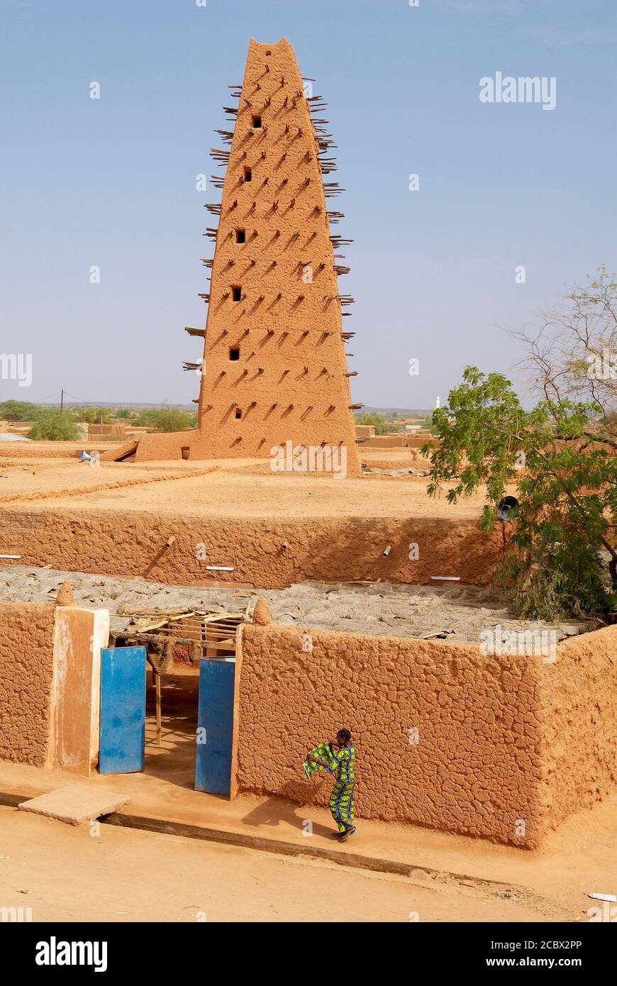 Niger. Agadez. Door of the desert. The Great Mosque build of mud, 16 ...