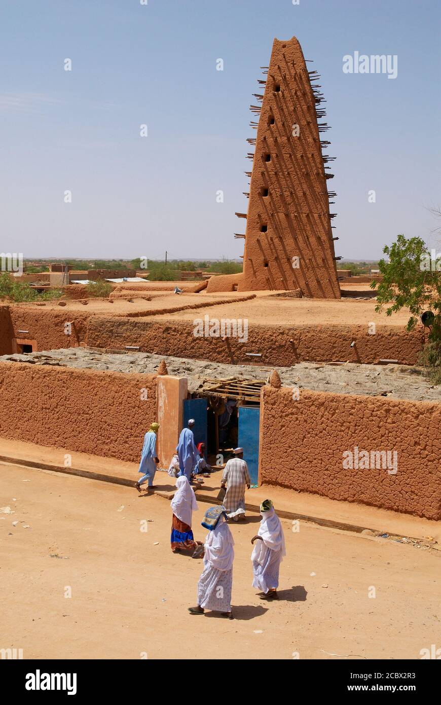 Niger. Agadez. Door of the desert. The Great Mosque build of mud, 16 ...