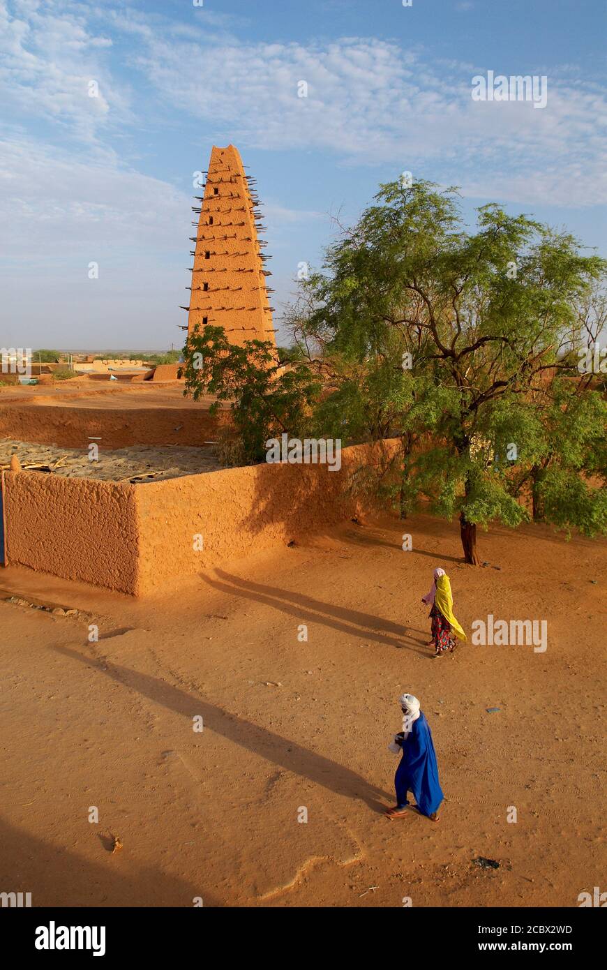 Niger. Agadez. Door of the desert. The Great Mosque build of mud, 16 ...
