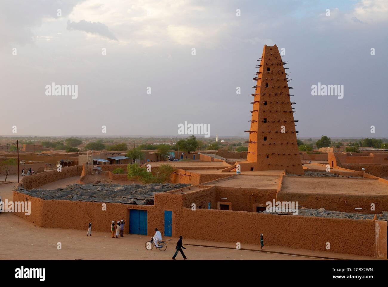 Niger. Agadez. Door of the desert. The Great Mosque build of mud, 16 ...