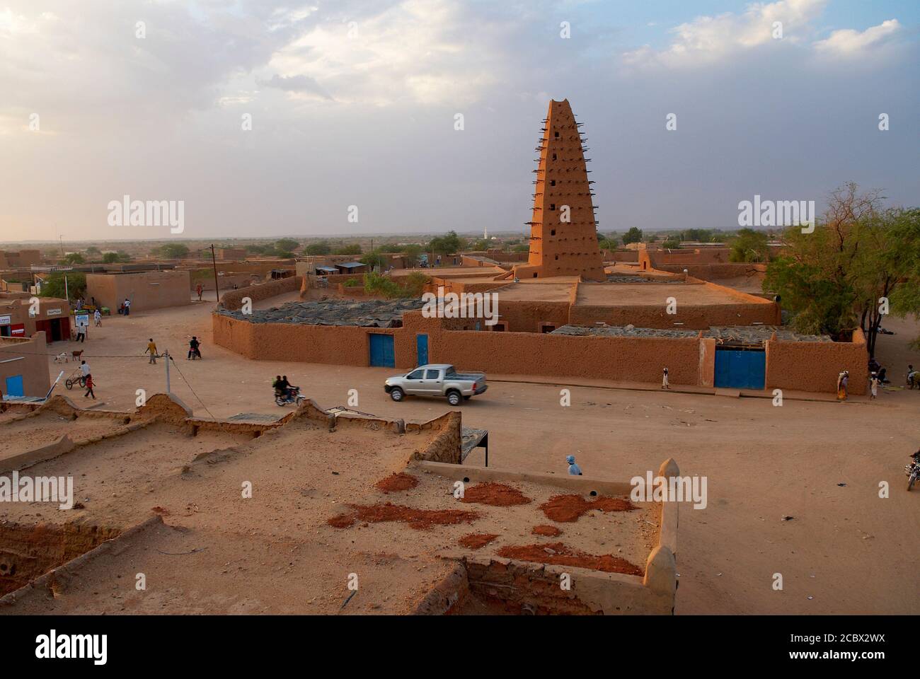 Niger. Agadez. Door of the desert. The Great Mosque build of mud, 16 ...