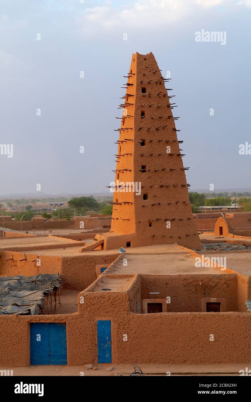 Niger. Agadez. Door of the desert. The Great Mosque build of mud, 16 ...
