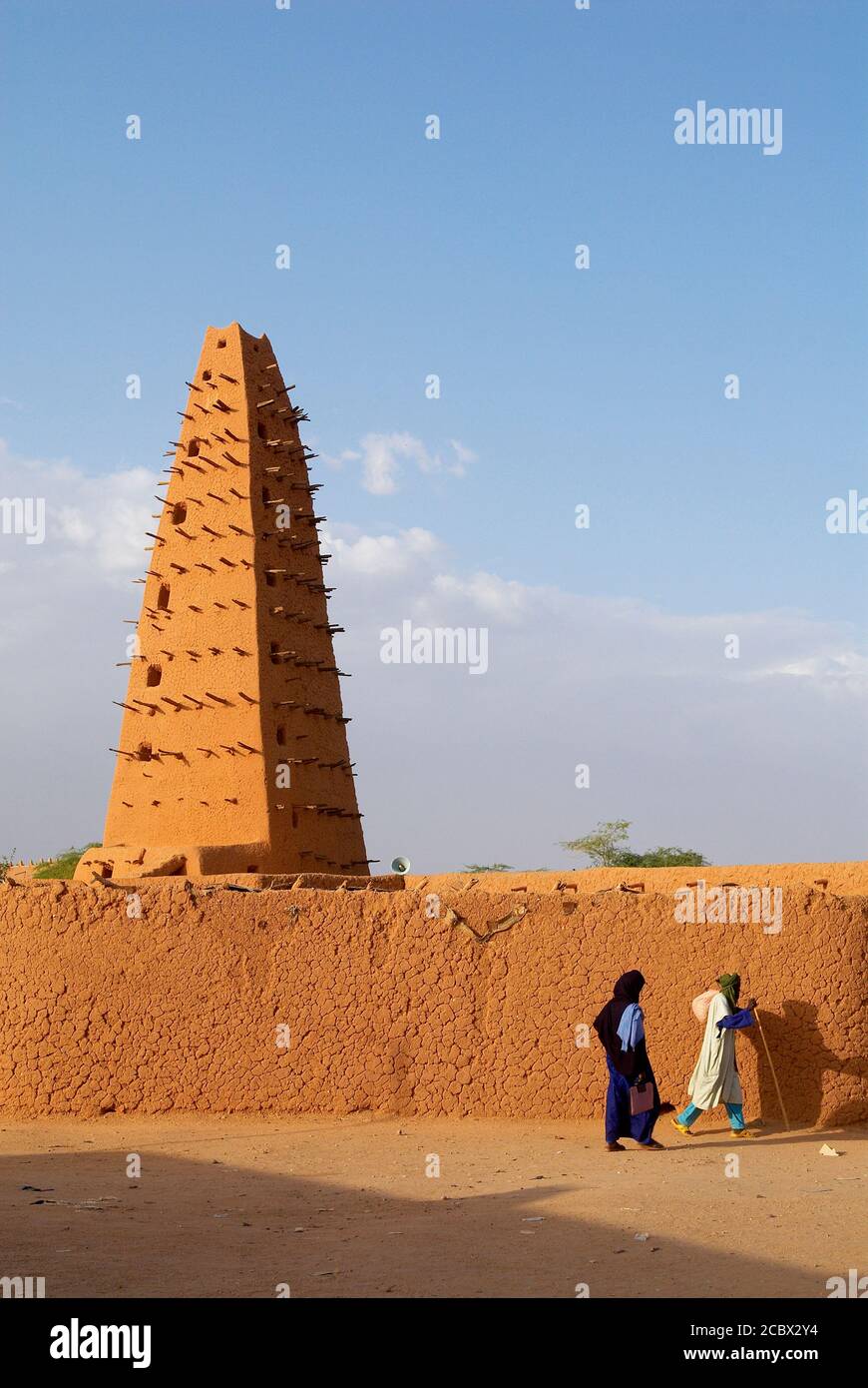 Niger. Agadez. Door of the desert. The Great Mosque build of mud, 16 ...
