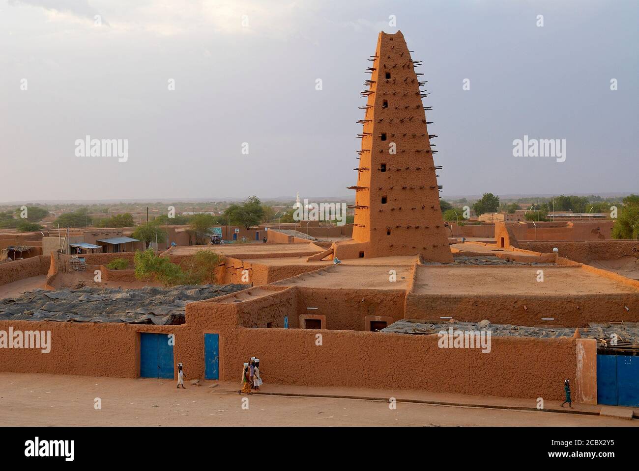 Niger. Agadez. Door of the desert. The Great Mosque build of mud, 16 ...