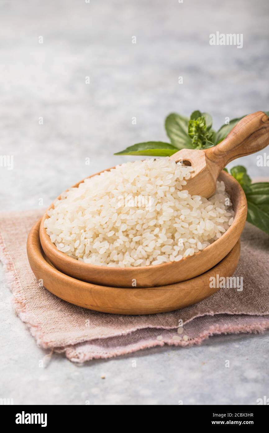round grain rice background Stock Photo - Alamy