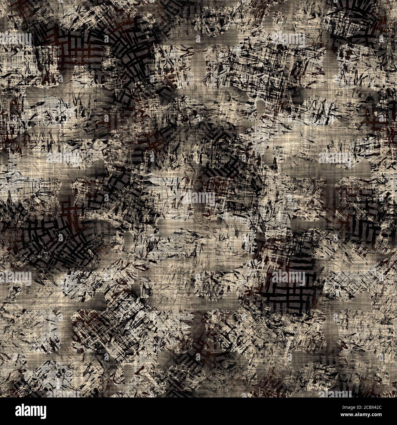 Seamless modern sepia camo print texture background. Worn mottled ...