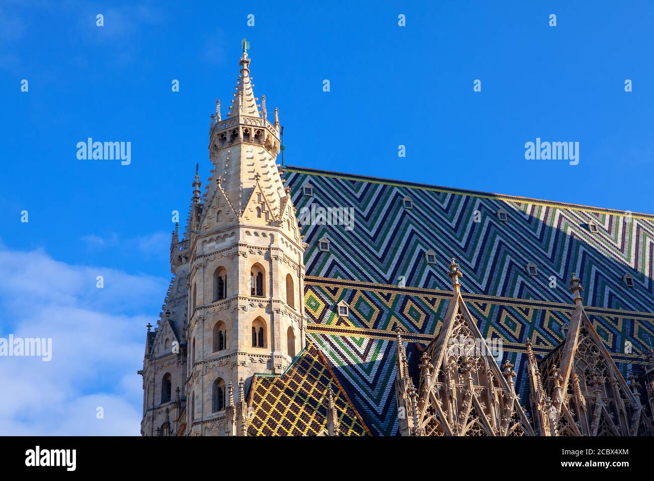 Roof with patterns of Cathedral in Vienna . Architectural details of ...