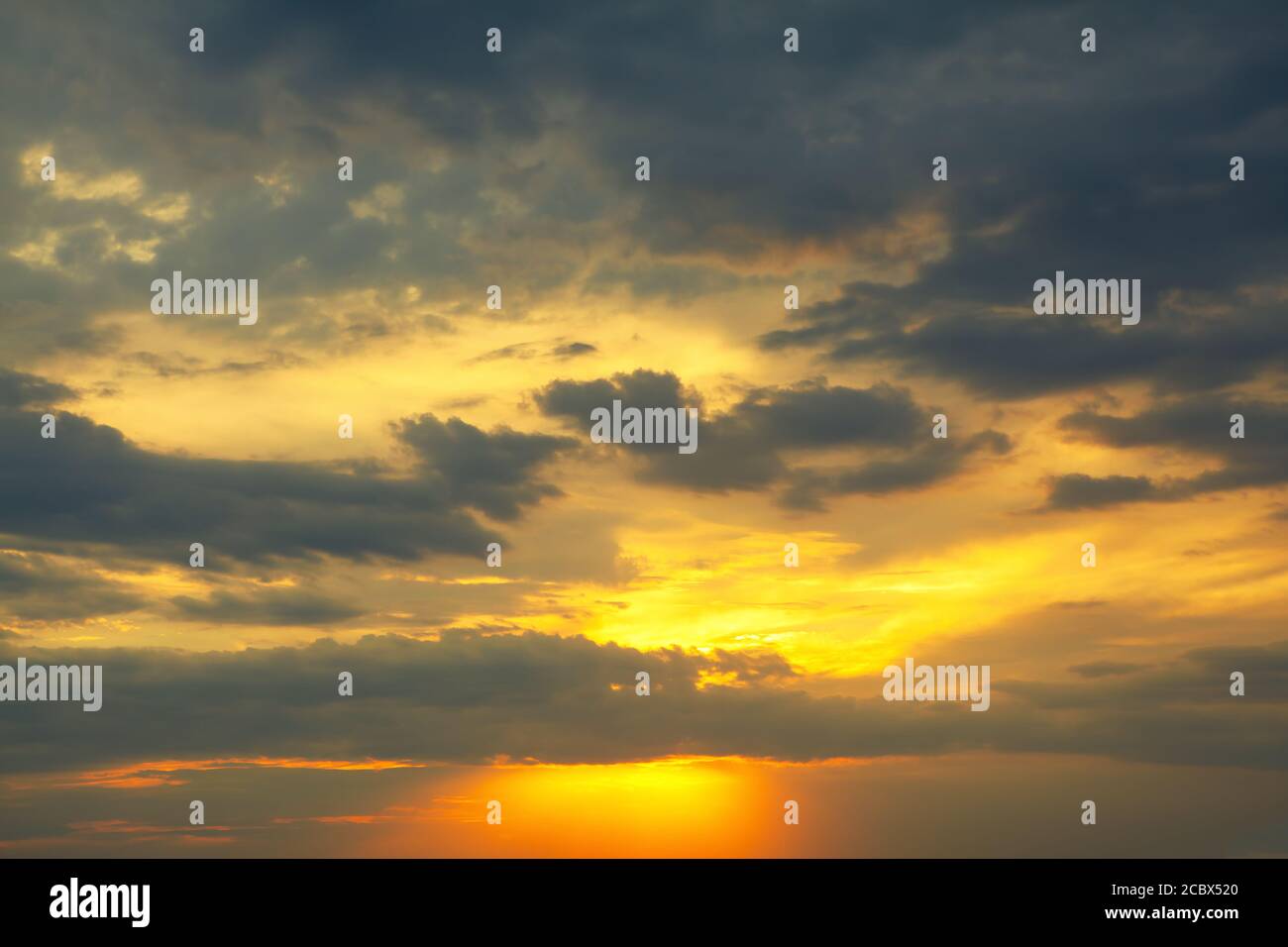 Amazing evening sky with fantastic dusk Stock Photo - Alamy