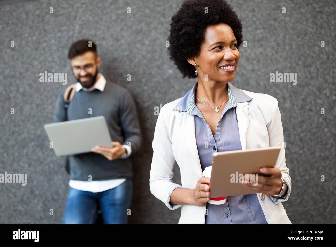 Business team digital device technology connecting concept Stock Photo ...