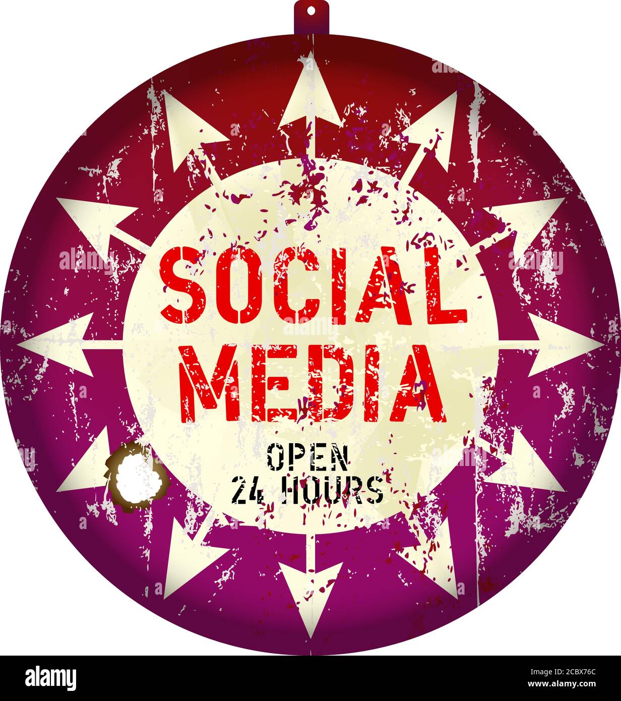 social media sign, grungy style vector icon Stock Vector Image & Art ...