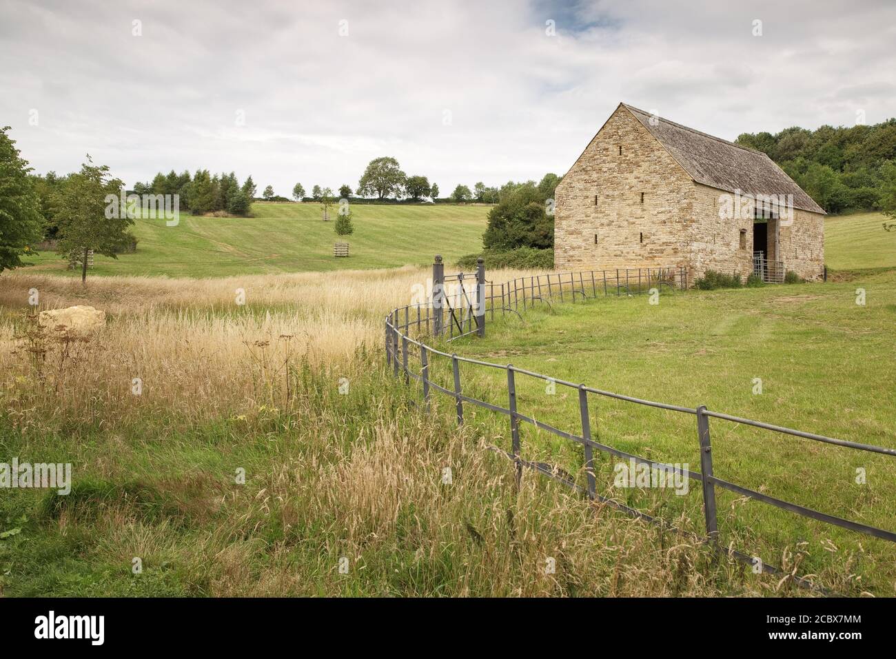 old stone farm barn set in the landscape near the village of Long ...
