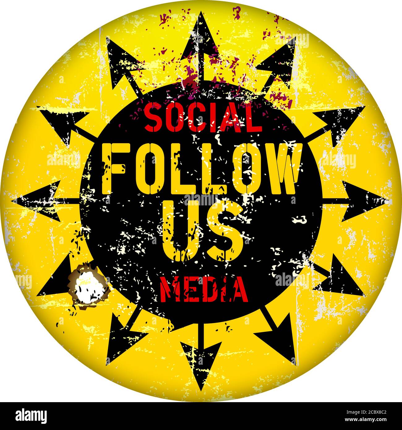 follow us sign, social networks,vctor illustration Stock Vector Image ...