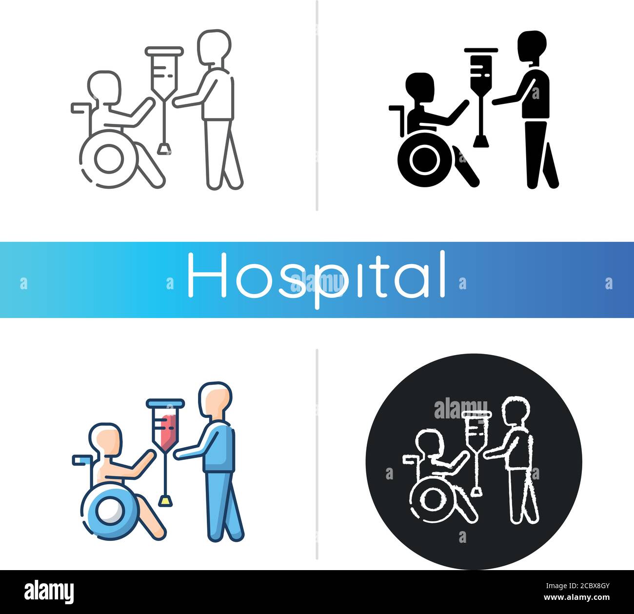 Rehabilitation services icon. Physical therapy. Medical care ...