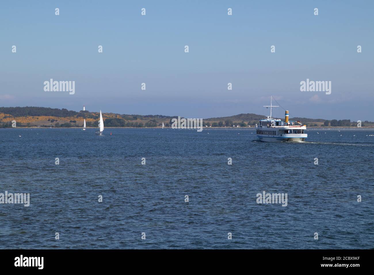 A ship in front of Hiddensee Stock Photo - Alamy