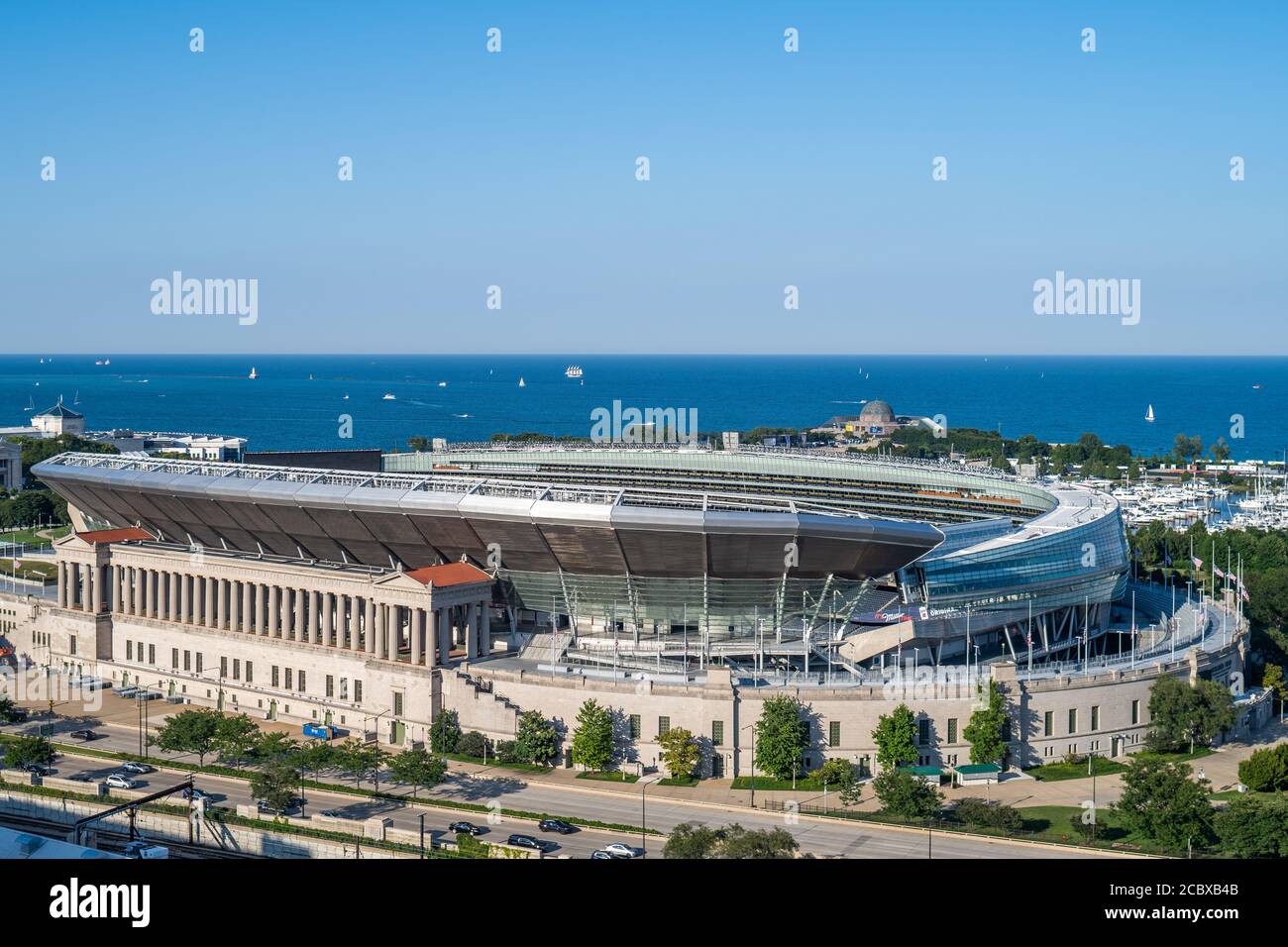 Chicago soldier field football hi-res stock photography and images - Alamy