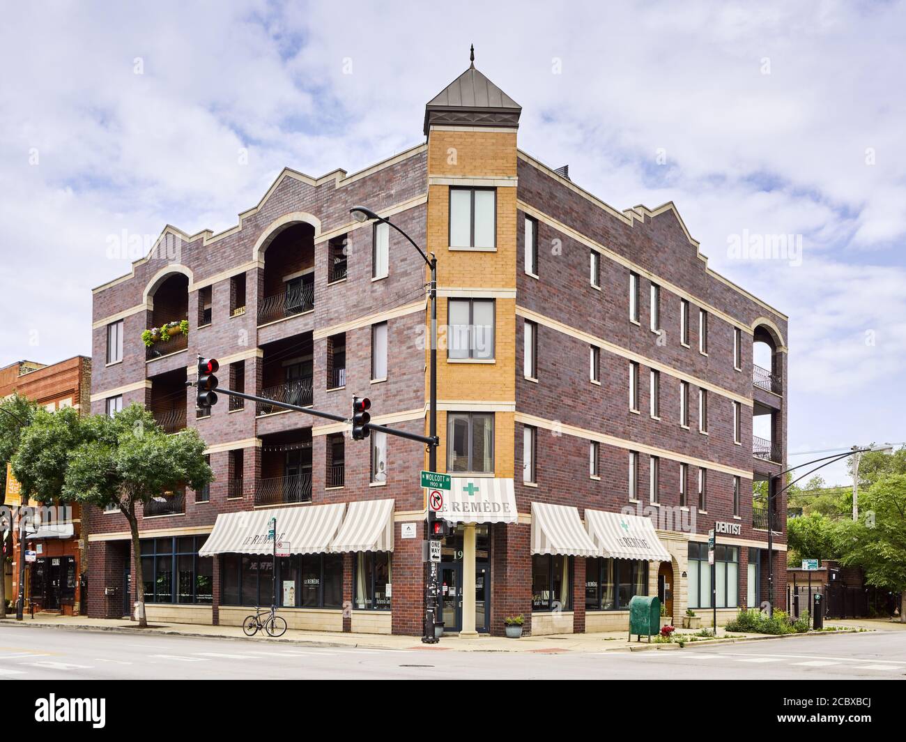 Mixed use retail and residential building in the West Town neighborhood ...