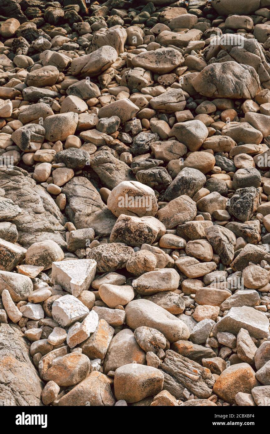 High resolution texture made with outdoors stones on the ocean coast ...