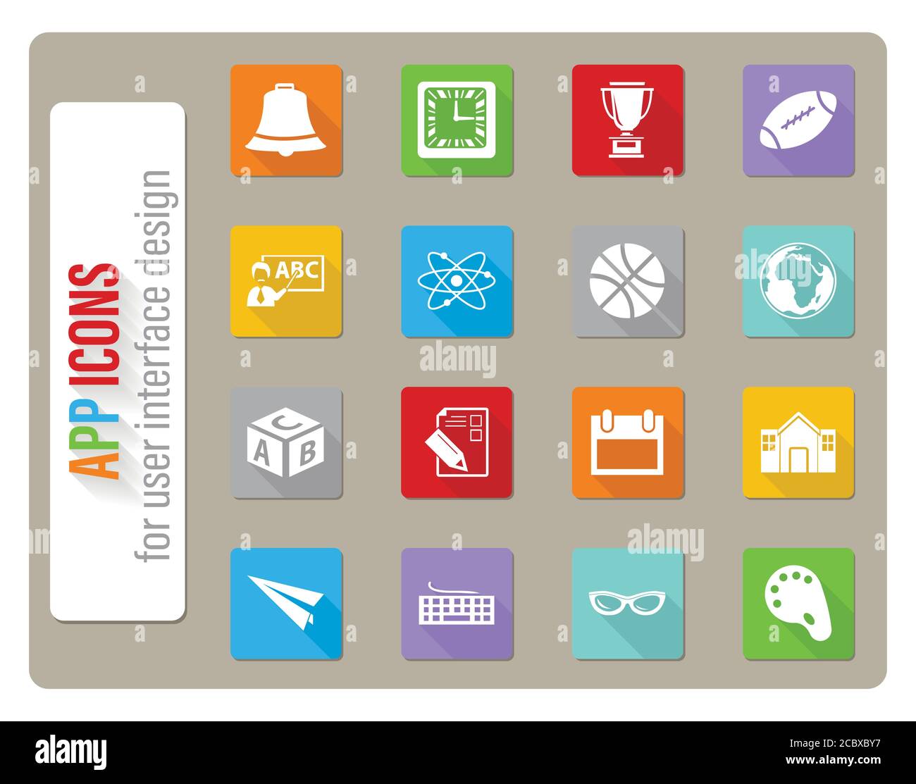 school icon set Stock Vector Image & Art - Alamy