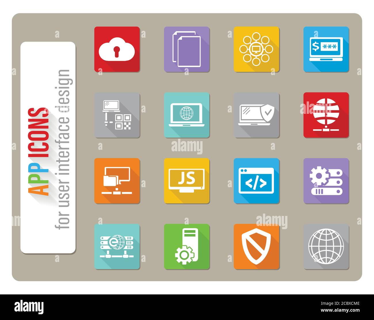 server icon set Stock Vector Image & Art - Alamy