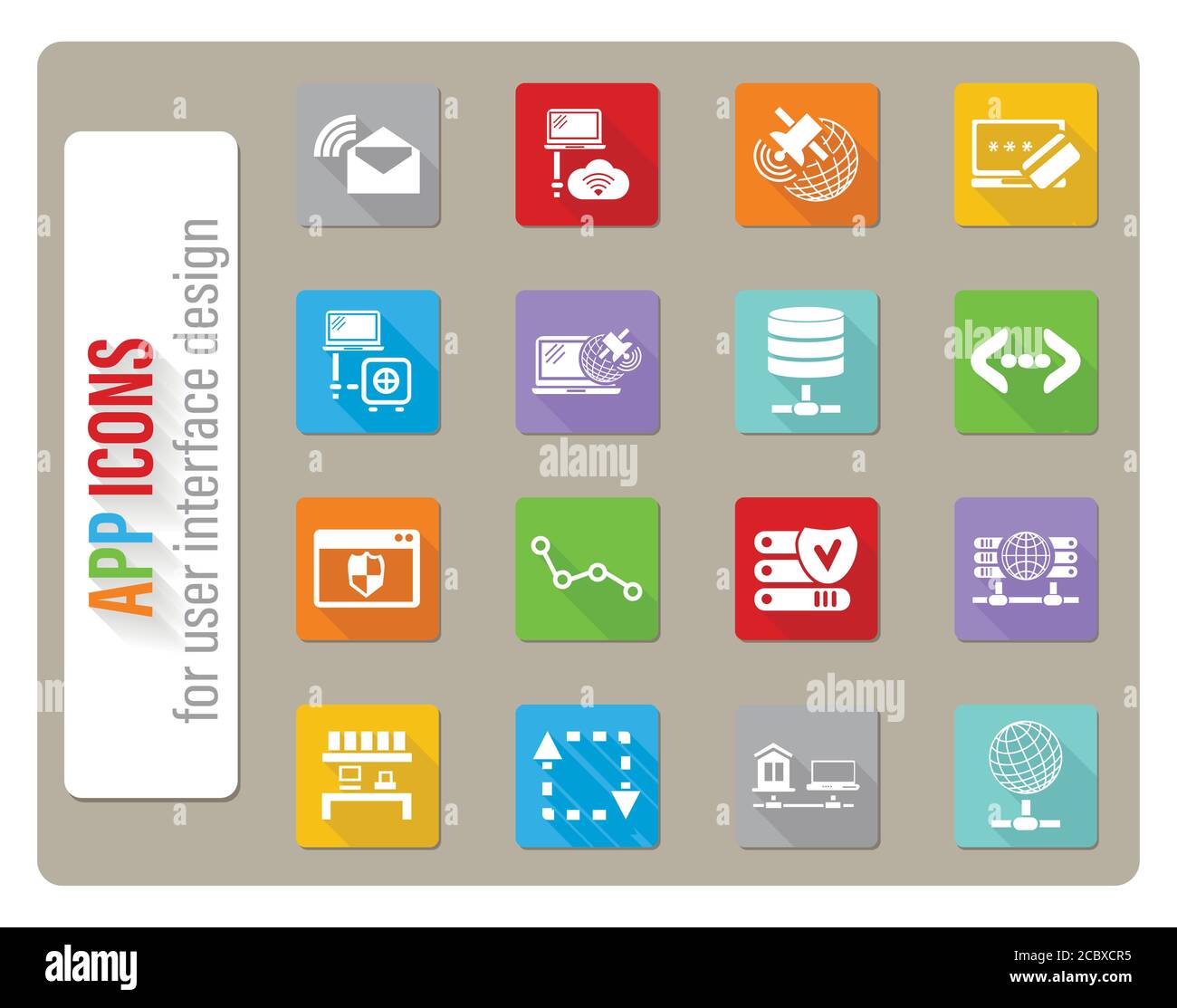 server icon set Stock Vector Image & Art - Alamy