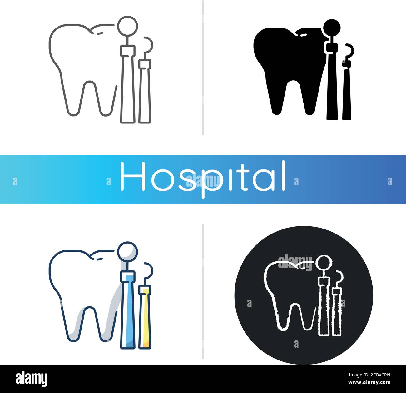 Dentistry icon. Dental medicine and health. Endodontics and ...