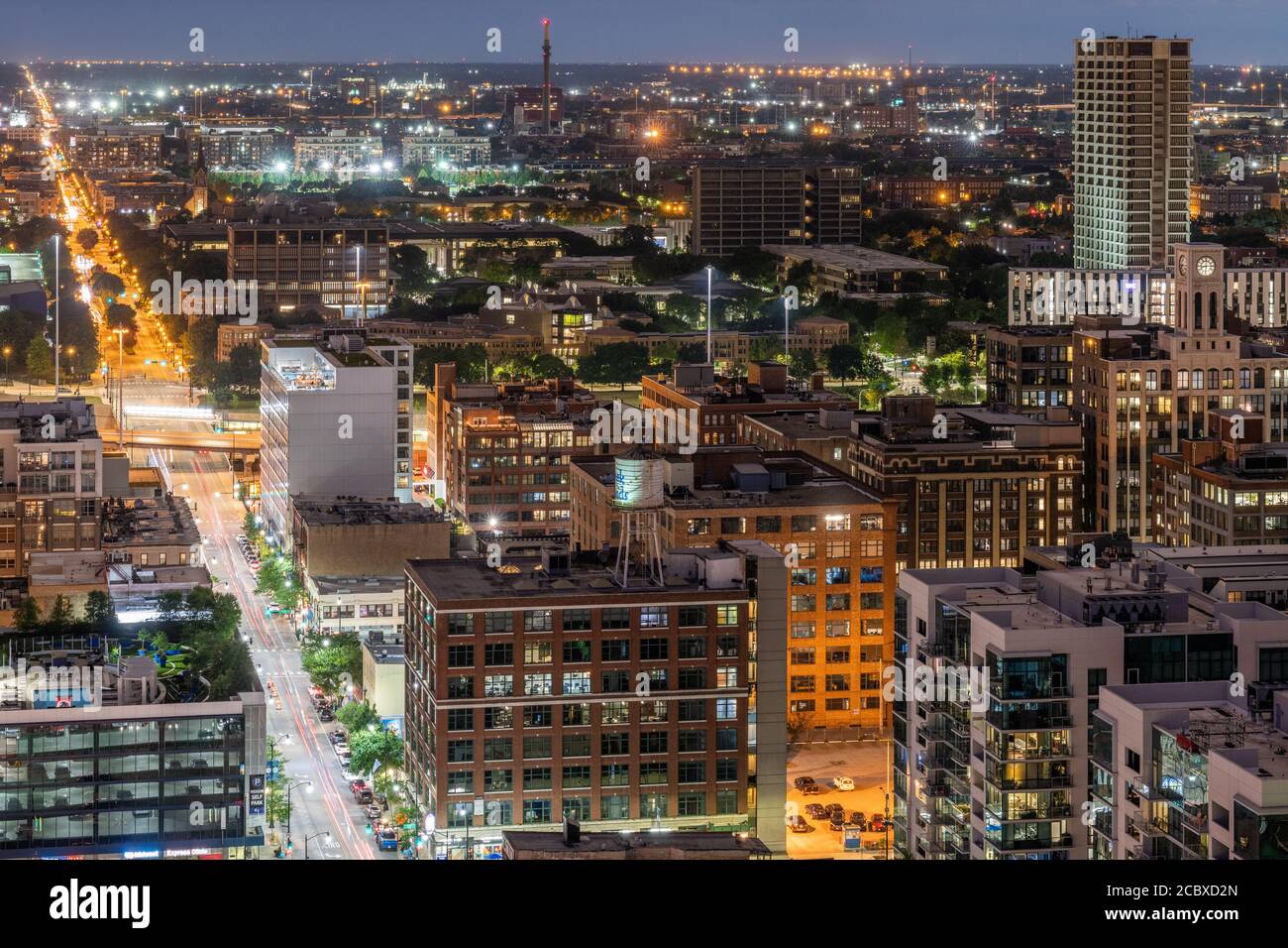 Aerial perspective of downtown hi-res stock photography and images - Alamy
