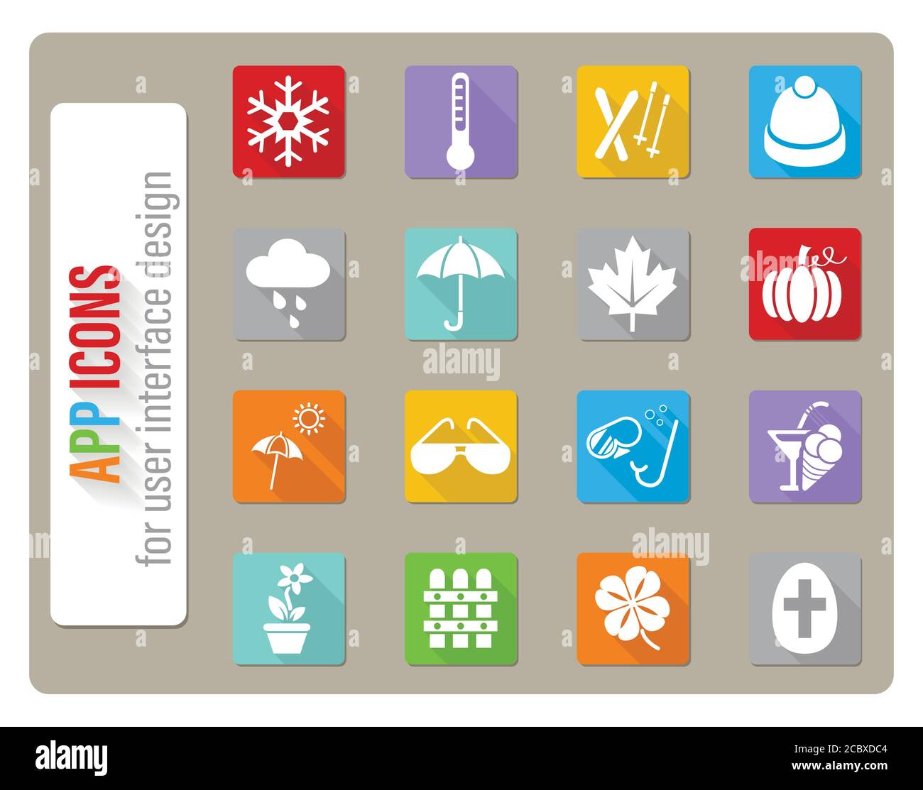 seasons icon set Stock Vector Image & Art - Alamy