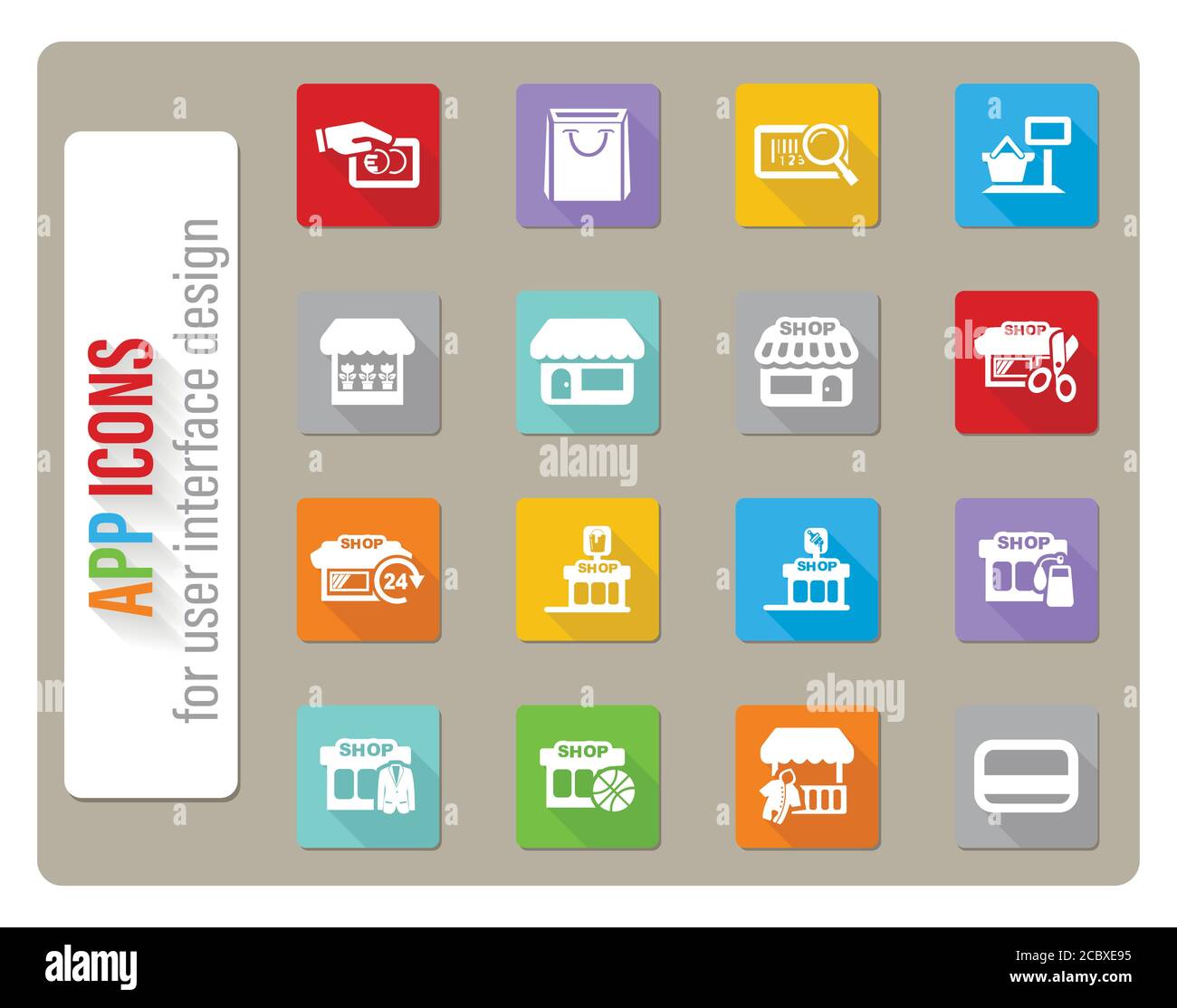 shop icon set Stock Vector Image & Art - Alamy