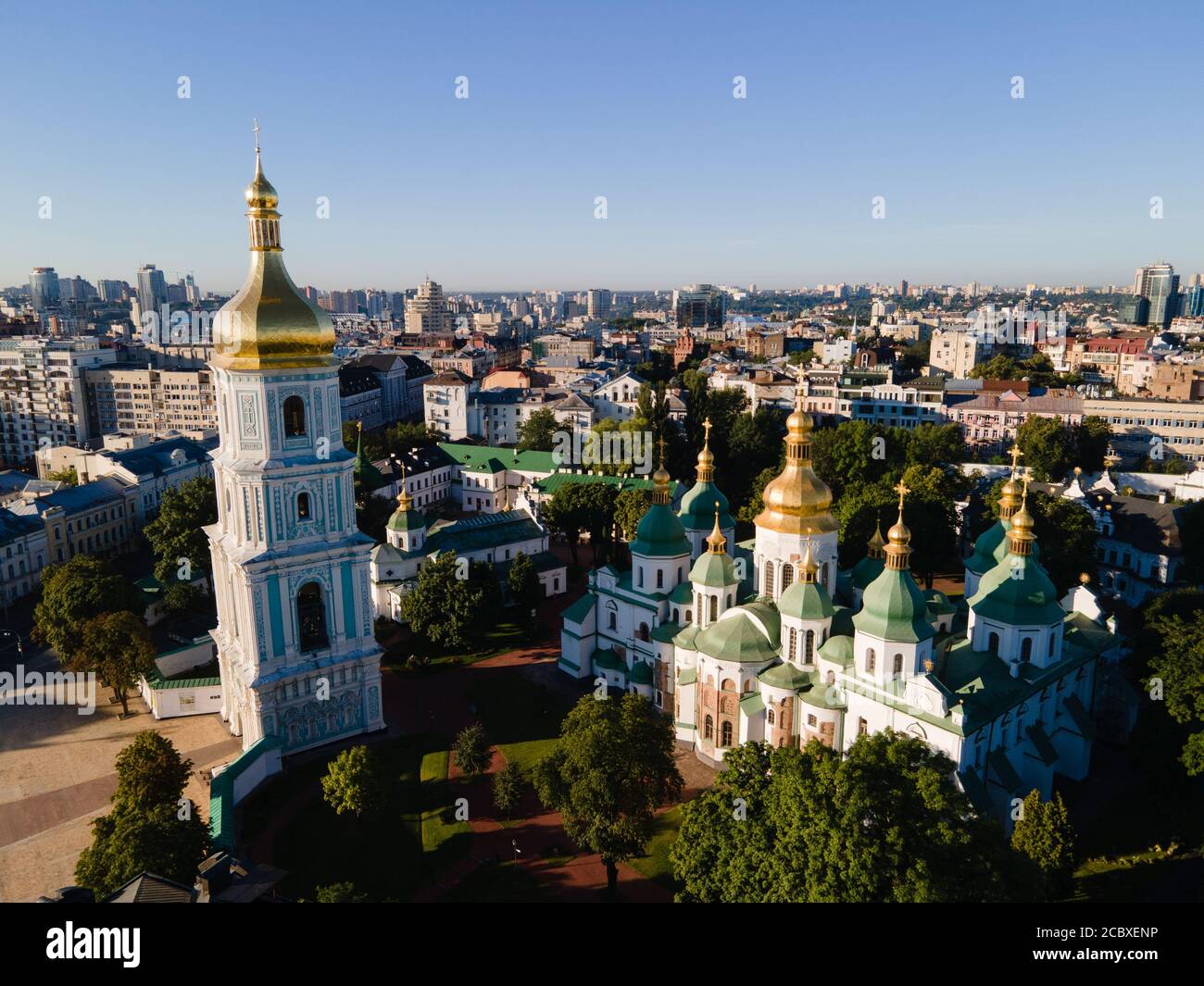 Saint Sophia's Cathedral in Kyiv, Ukraine. Aerial view Stock Photo - Alamy