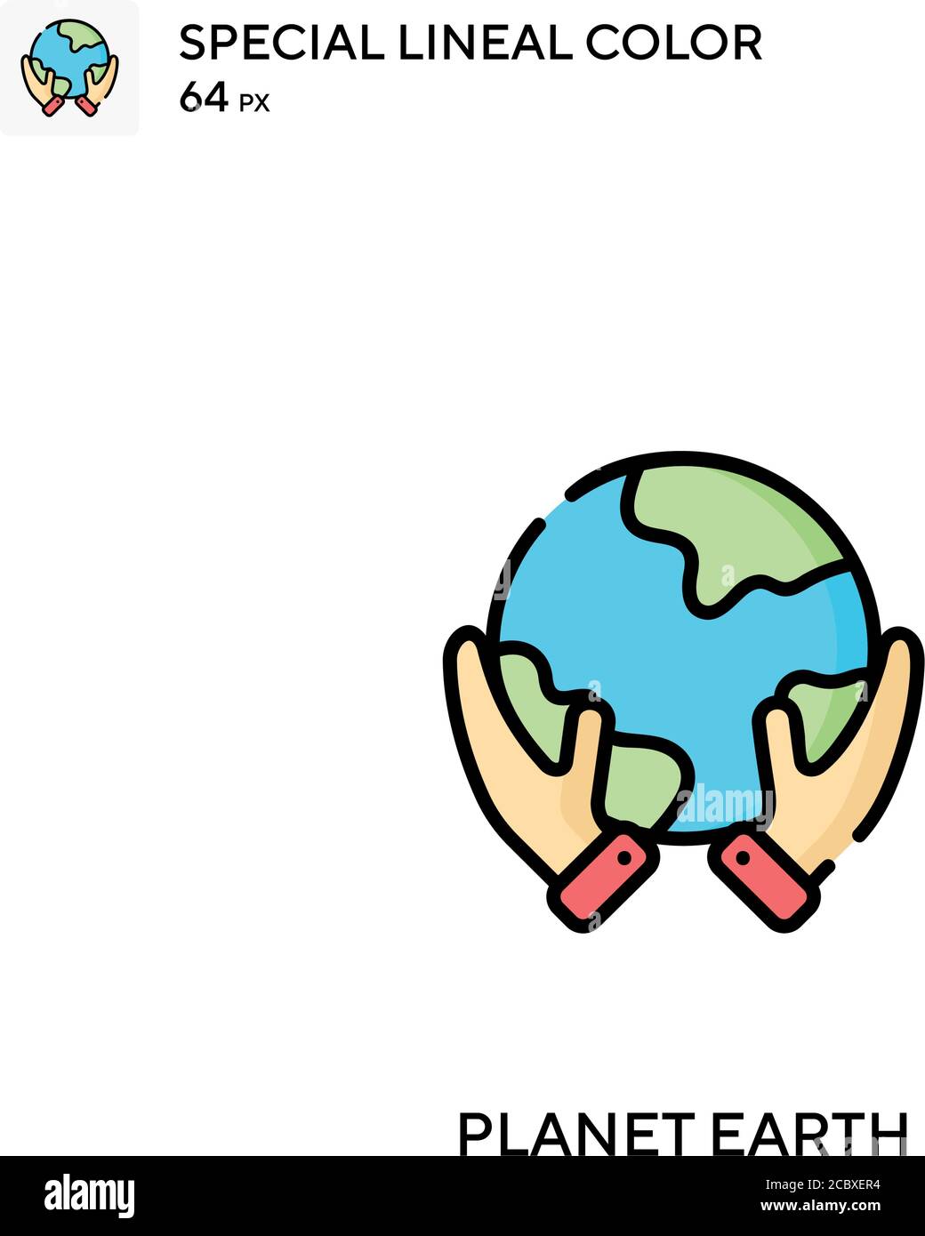 Planet earth Special lineal color vector icon. Planet earth icons for ...