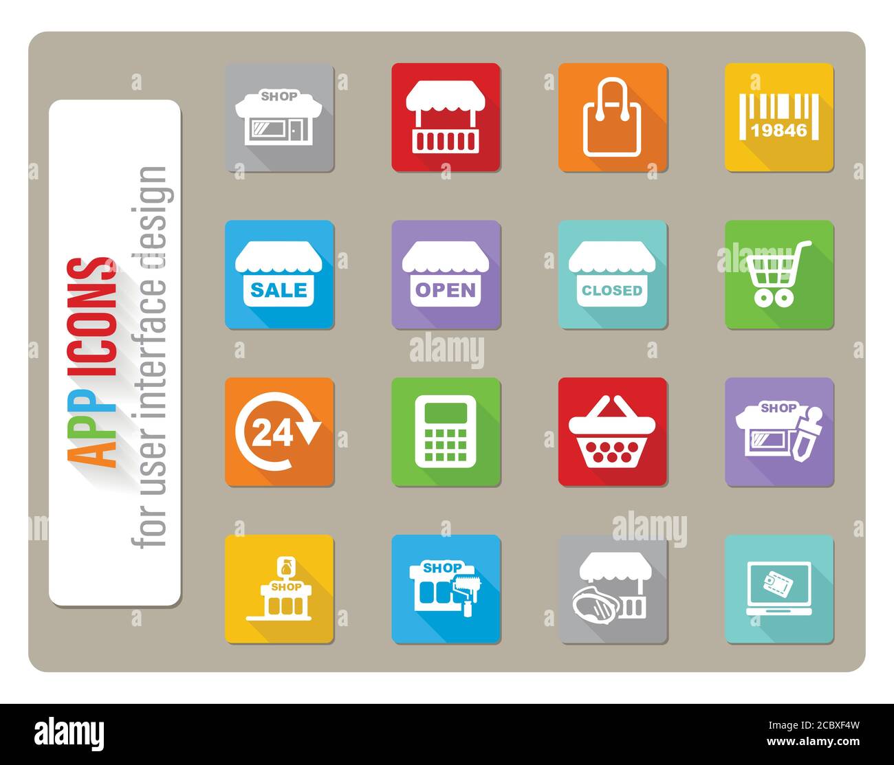 shop icon set Stock Vector Image & Art - Alamy