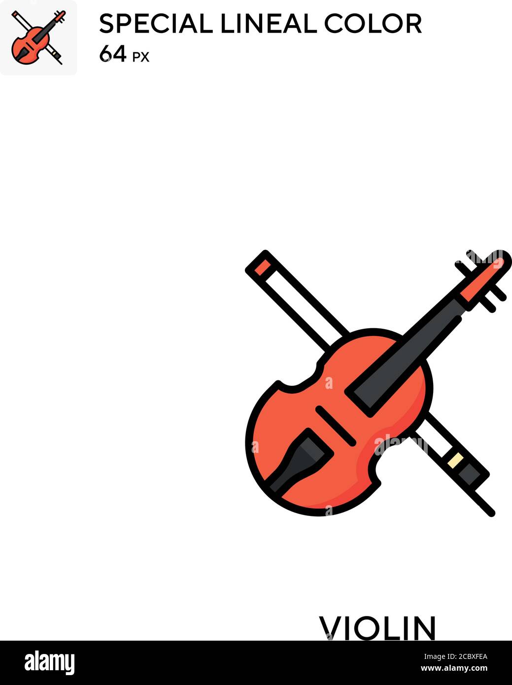 Violin Special lineal color vector icon. Violin icons for your business ...