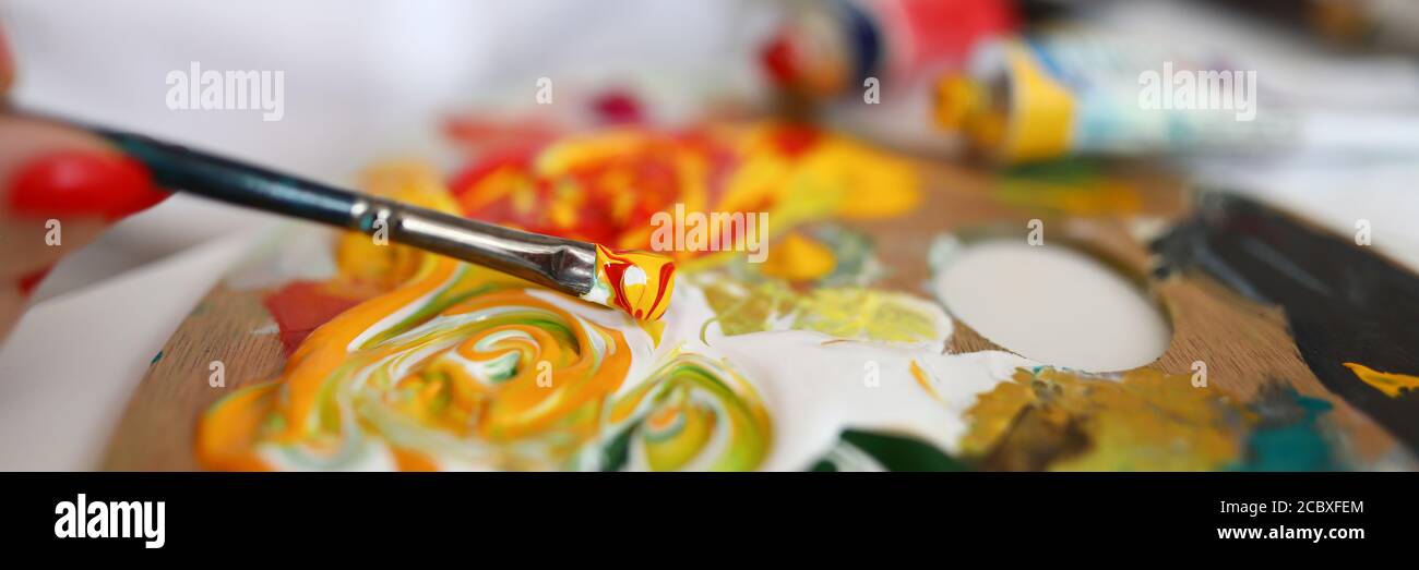 Detailed picture of paintbrush Stock Photo - Alamy