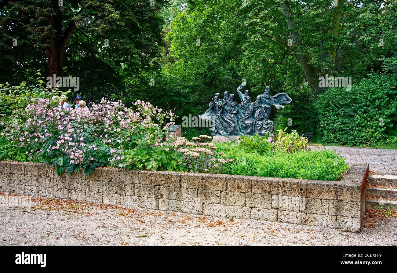 Cathedral Garden; 1821; greenspace; flowers; peaceful; tranquil; statue ...