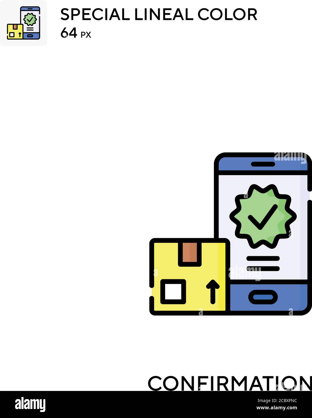 Confirmation Special lineal color vector icon. Confirmation icons for your business project ...