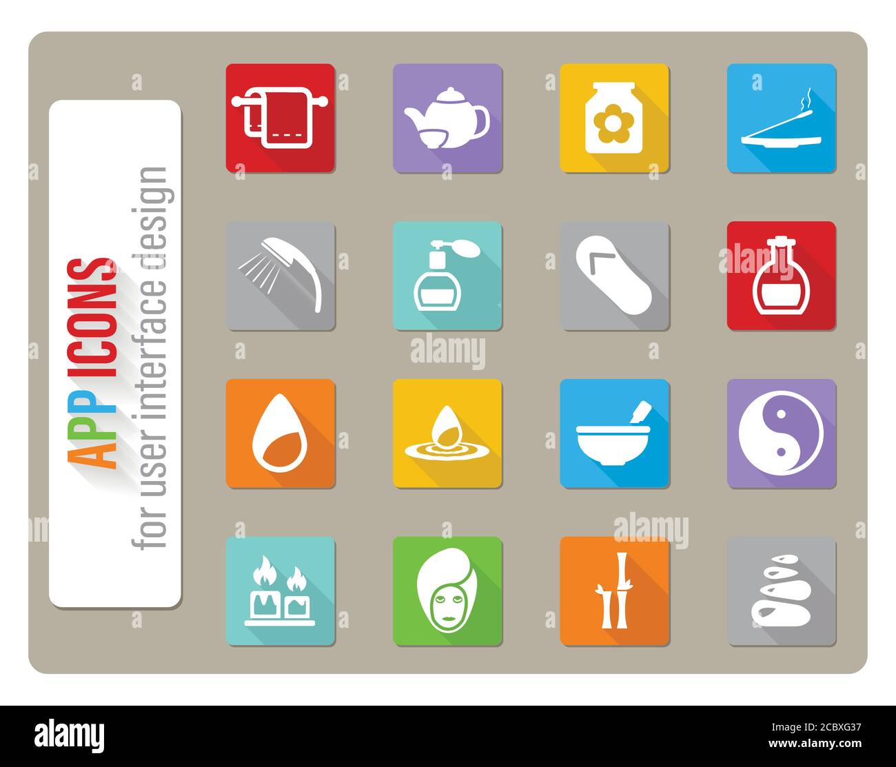 Spa simply icons Stock Vector Image & Art - Alamy