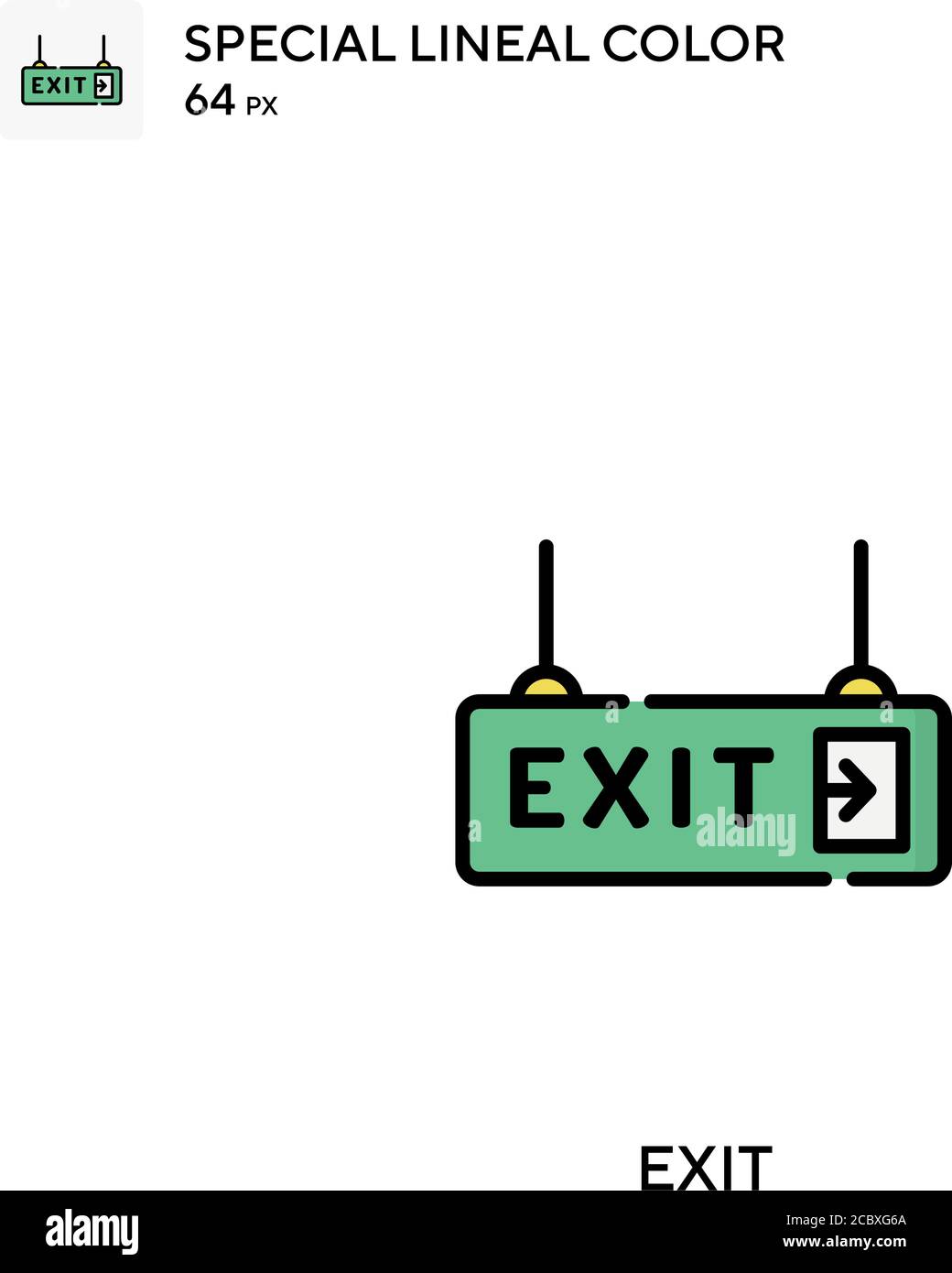 Exit Special lineal color vector icon. Exit icons for your business ...