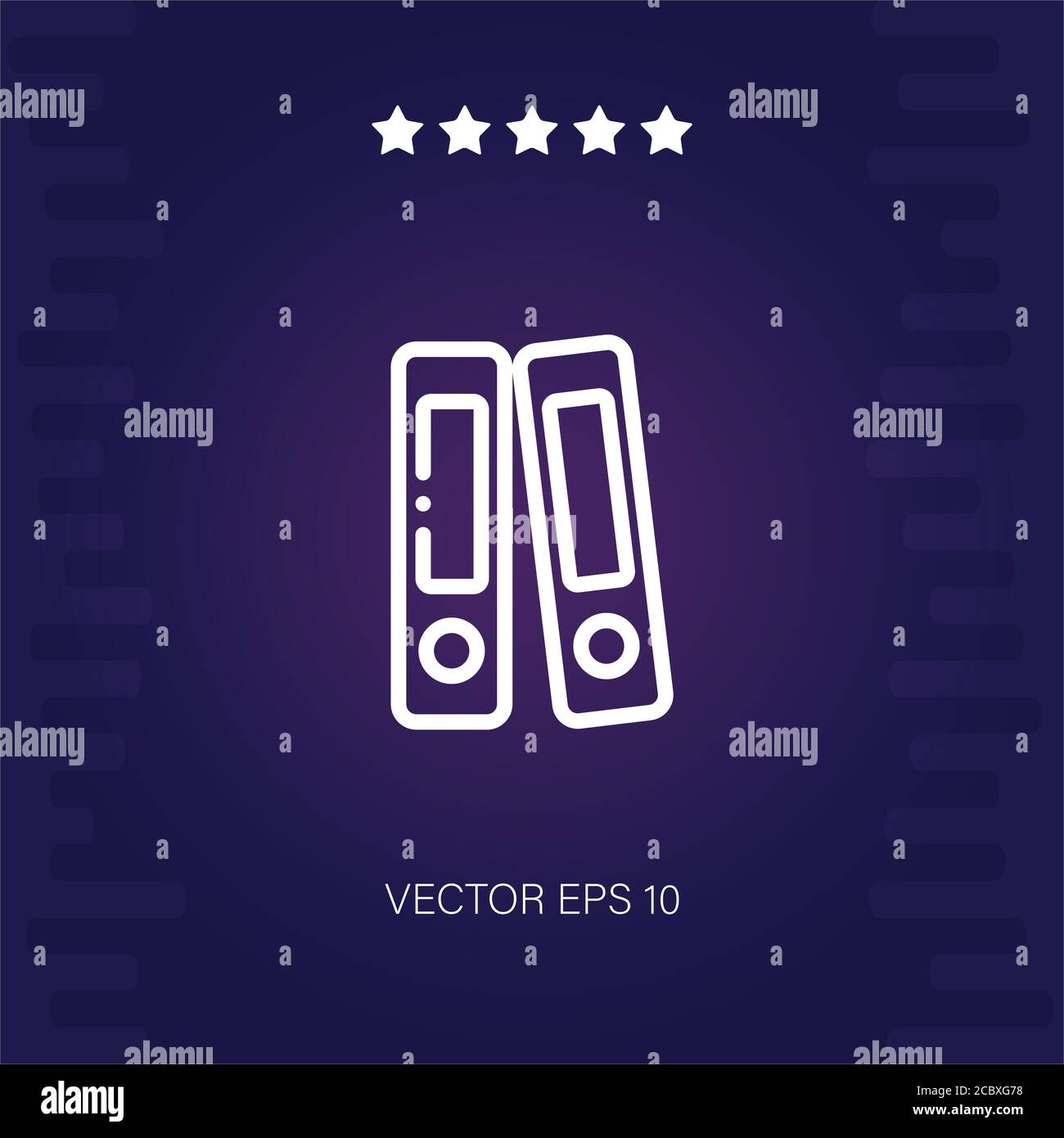 White binders flat icon Stock Vector Images - Alamy