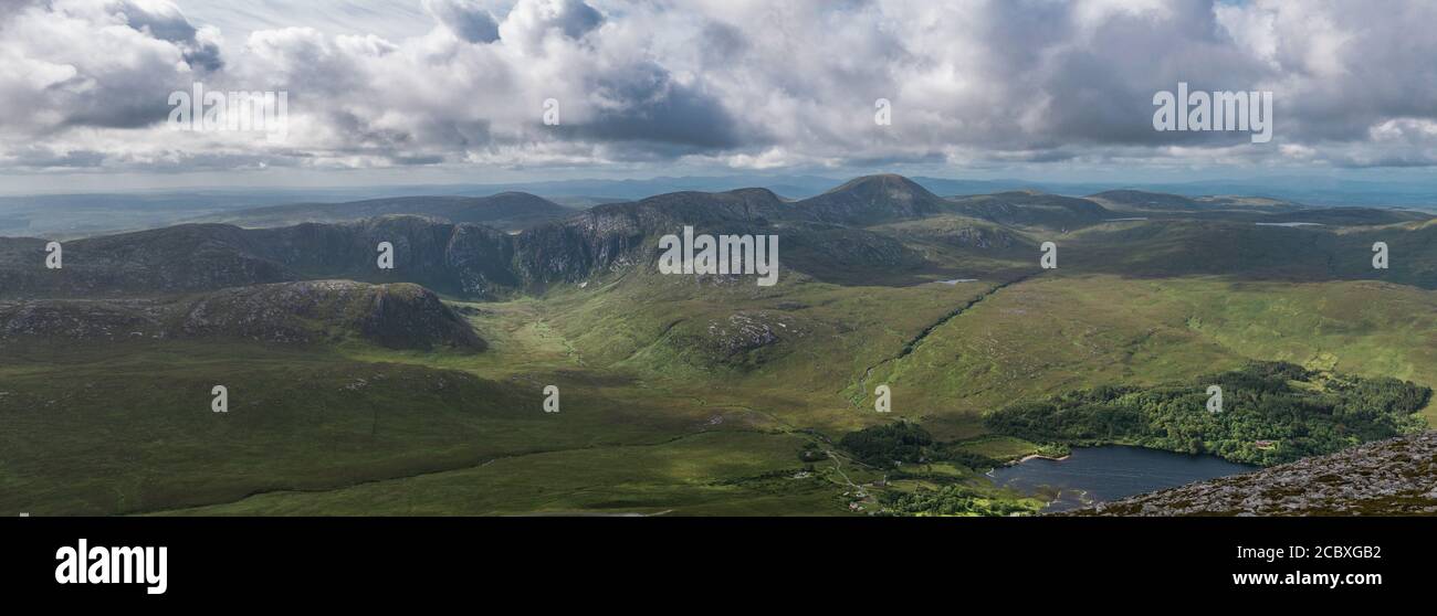 Views from Mount Errigal, Derryveagh Mountains in Donegal, Co. Donegal ...