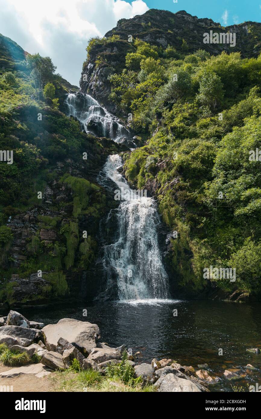 Assaranca Waterfall, Ardara, Donegal, Ireland. Wild Atlantic Way Stock ...