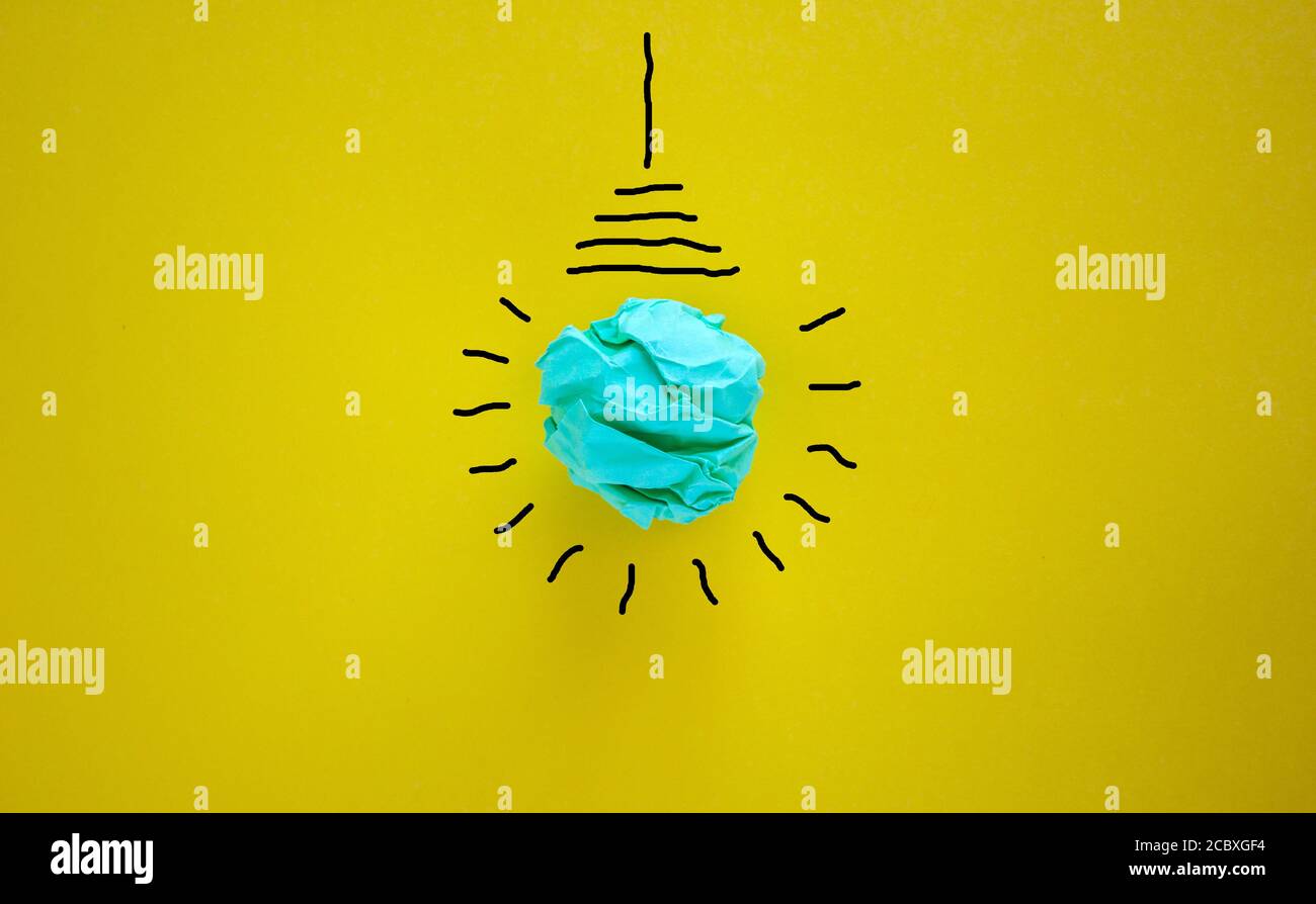 Idea and innovation concept image. Beautiful yellow background Stock ...