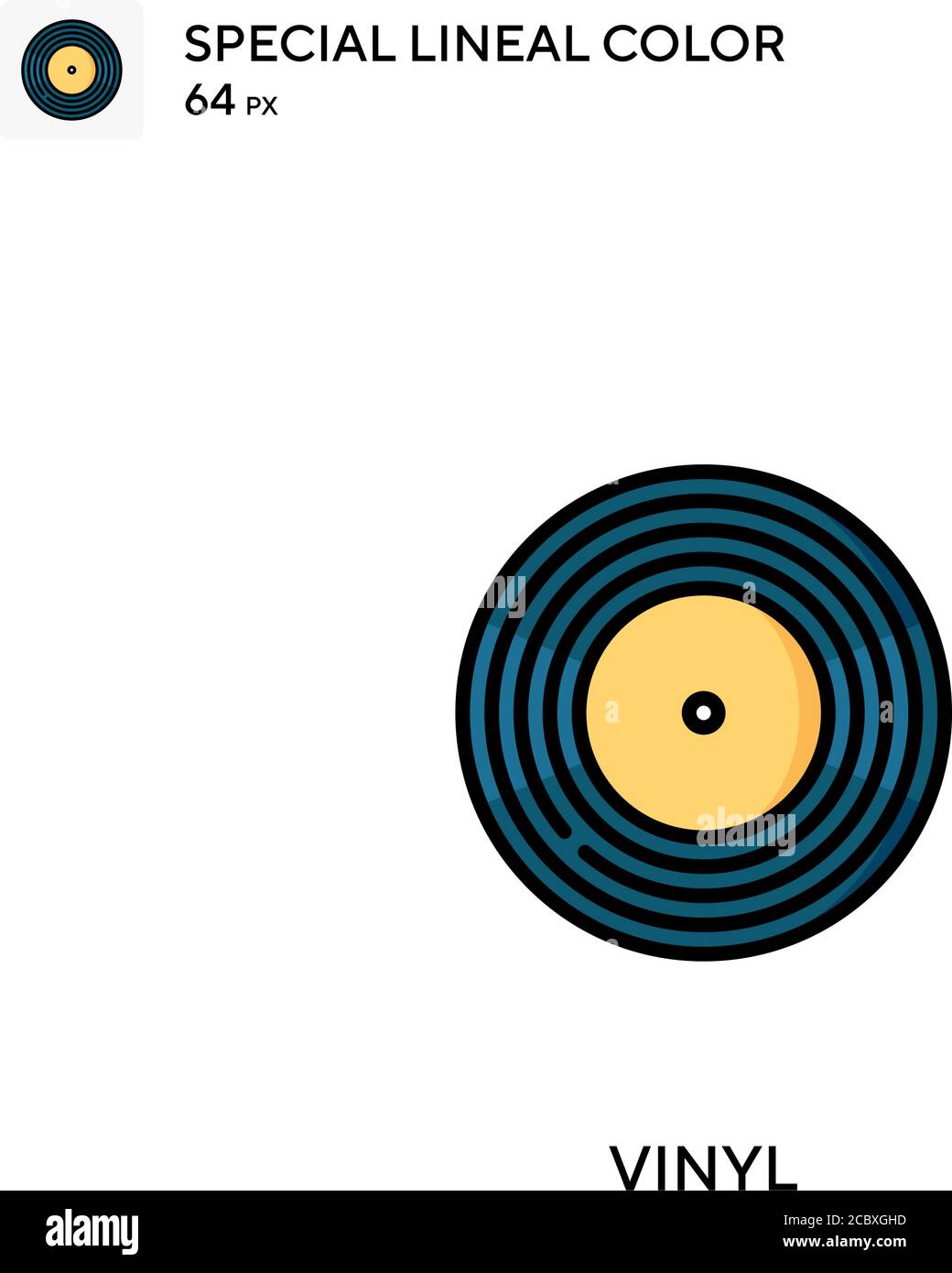 Vinyl Special lineal color vector icon. Vinyl icons for your business ...