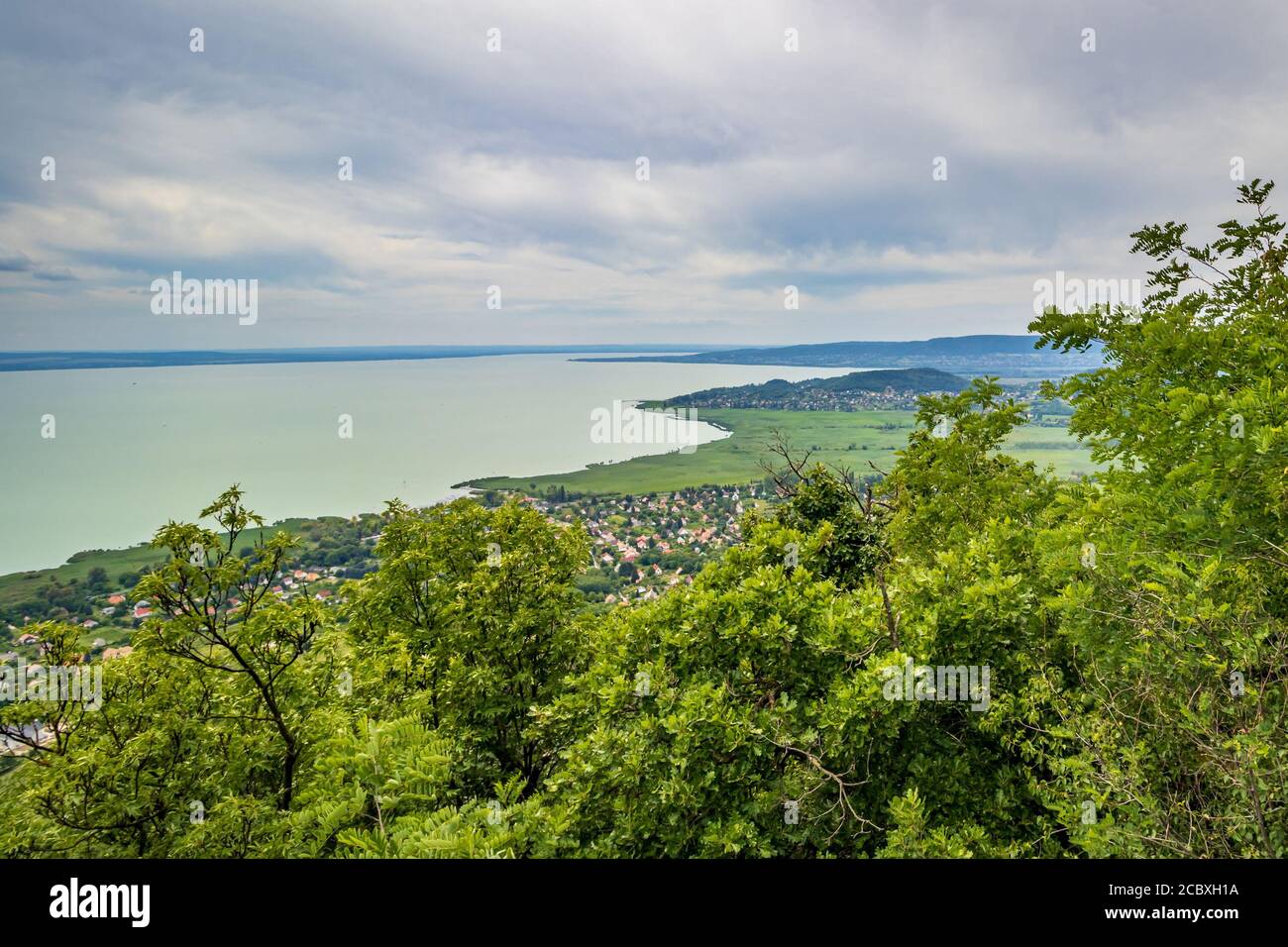 View from Hill Badacsony at Lake Balaton, Hungary Stock Photo - Alamy