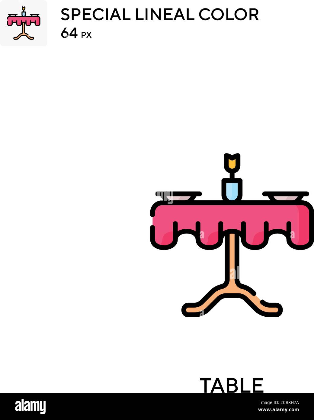 Table Special lineal color vector icon. Table icons for your business ...