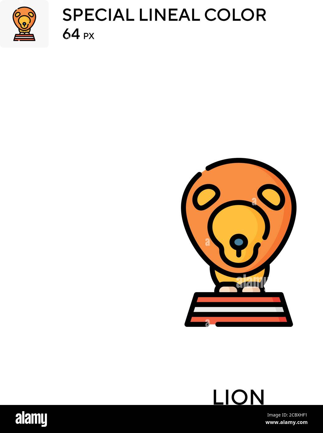 Lion Special lineal color vector icon. Lion icons for your business ...