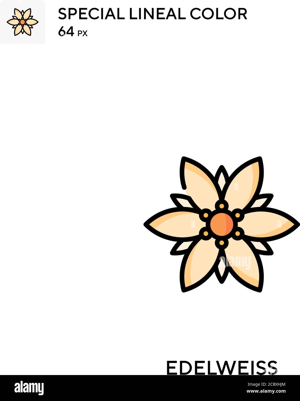 Edelweiss Special lineal color vector icon. Edelweiss icons for your ... Edelweiss Special lineal color vector icon. Edelweiss icons for your ...