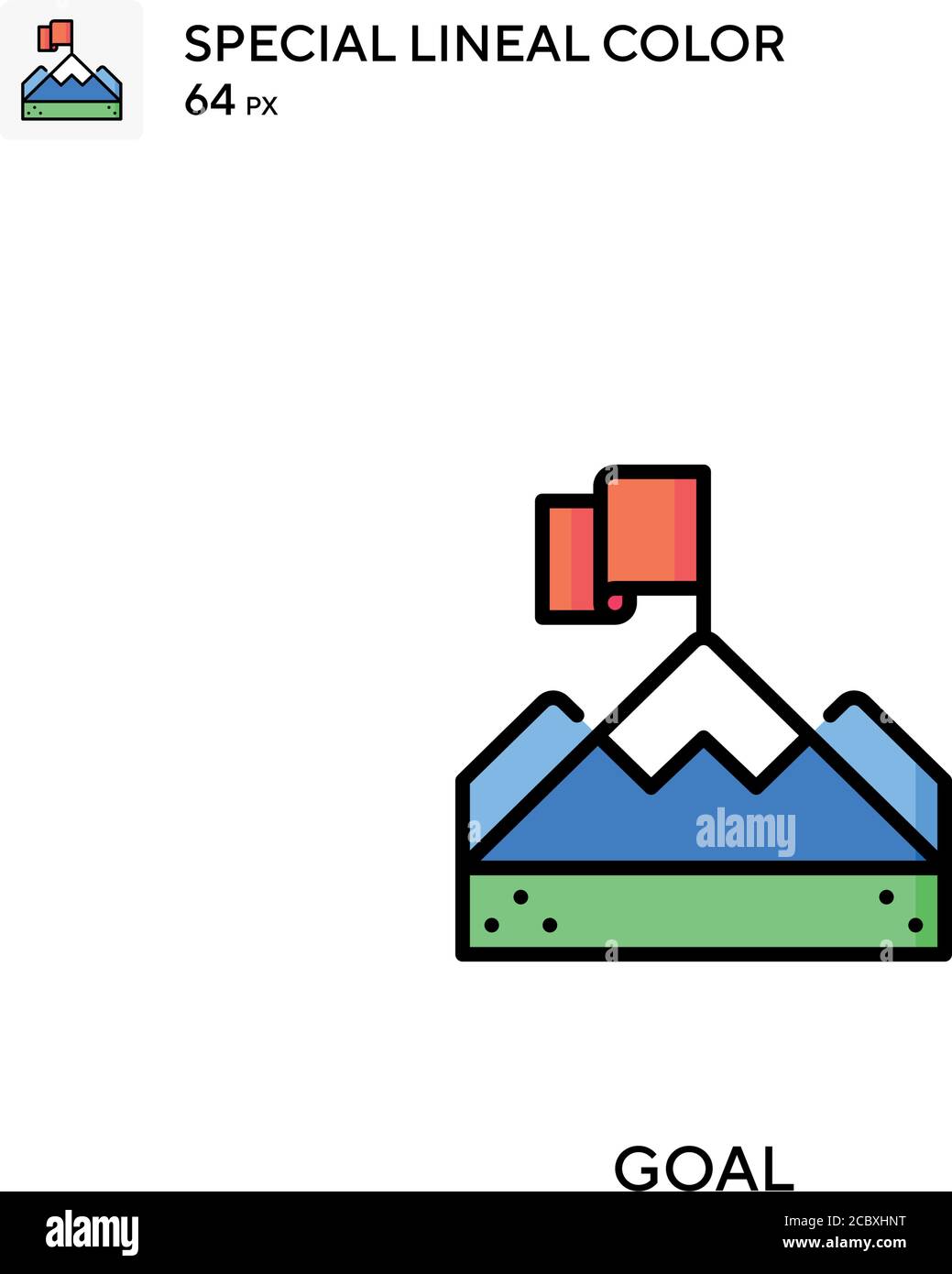 Goal Special lineal color vector icon. Goal icons for your business ...